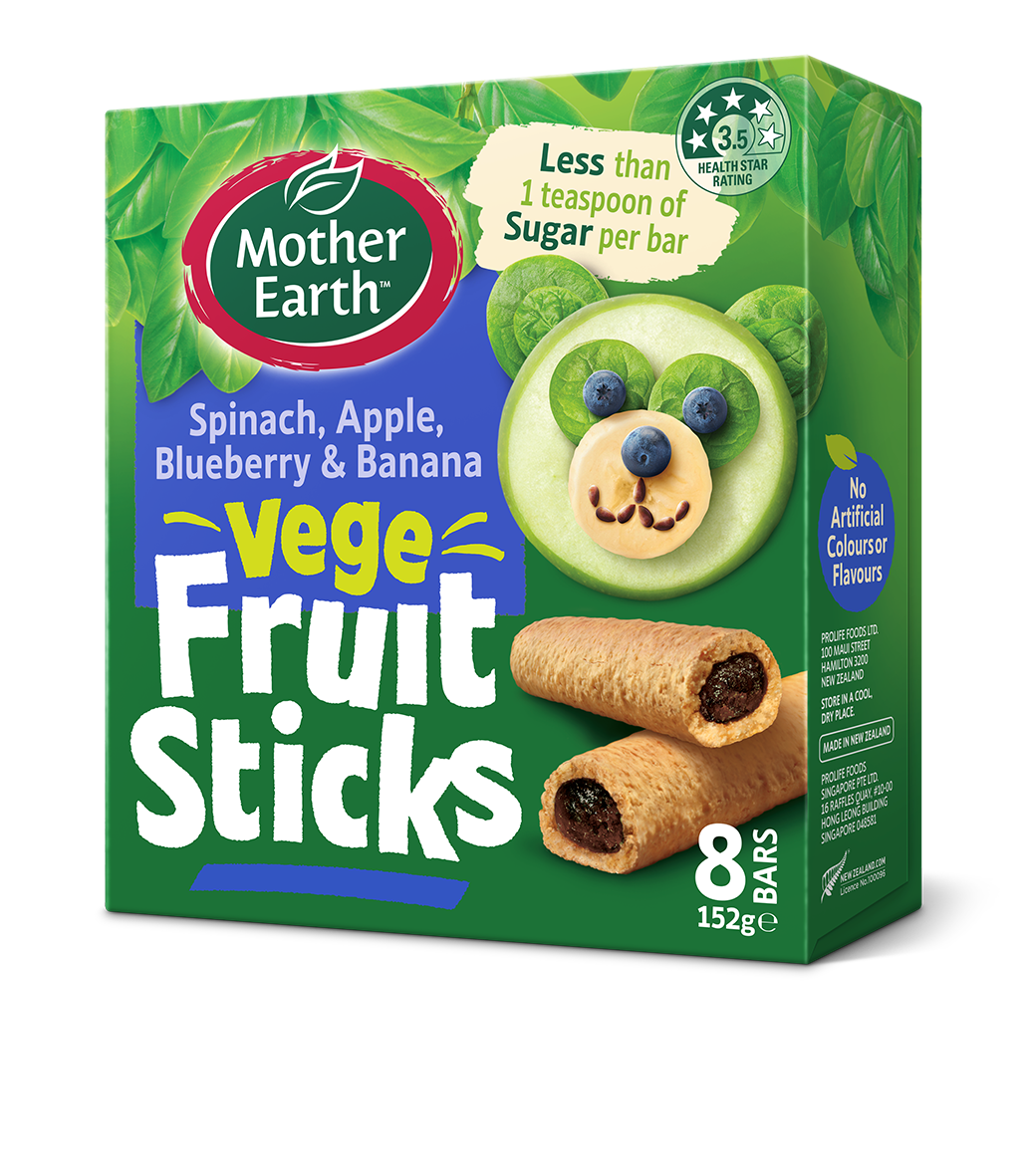 Spinach, Apple, Blueberry & Banana Vege Fruit Sticks